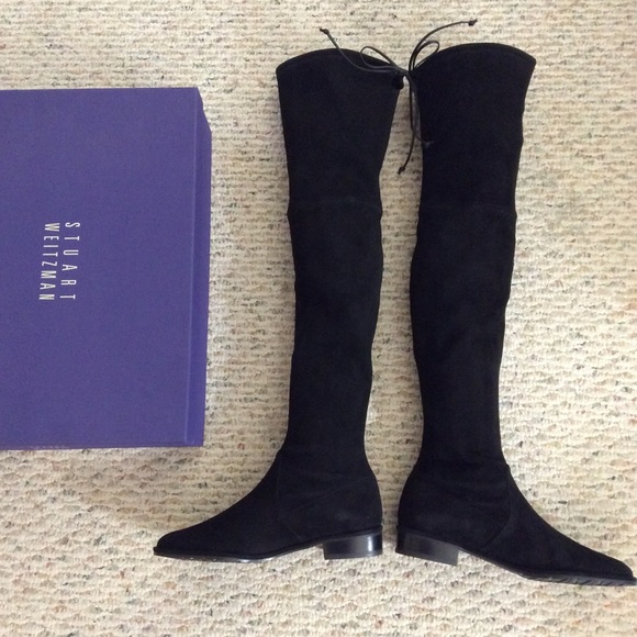 Stuart Weitzman | Shoes | Stuart Weitzman Black Suede Lowland Otk Boots | Poshmark